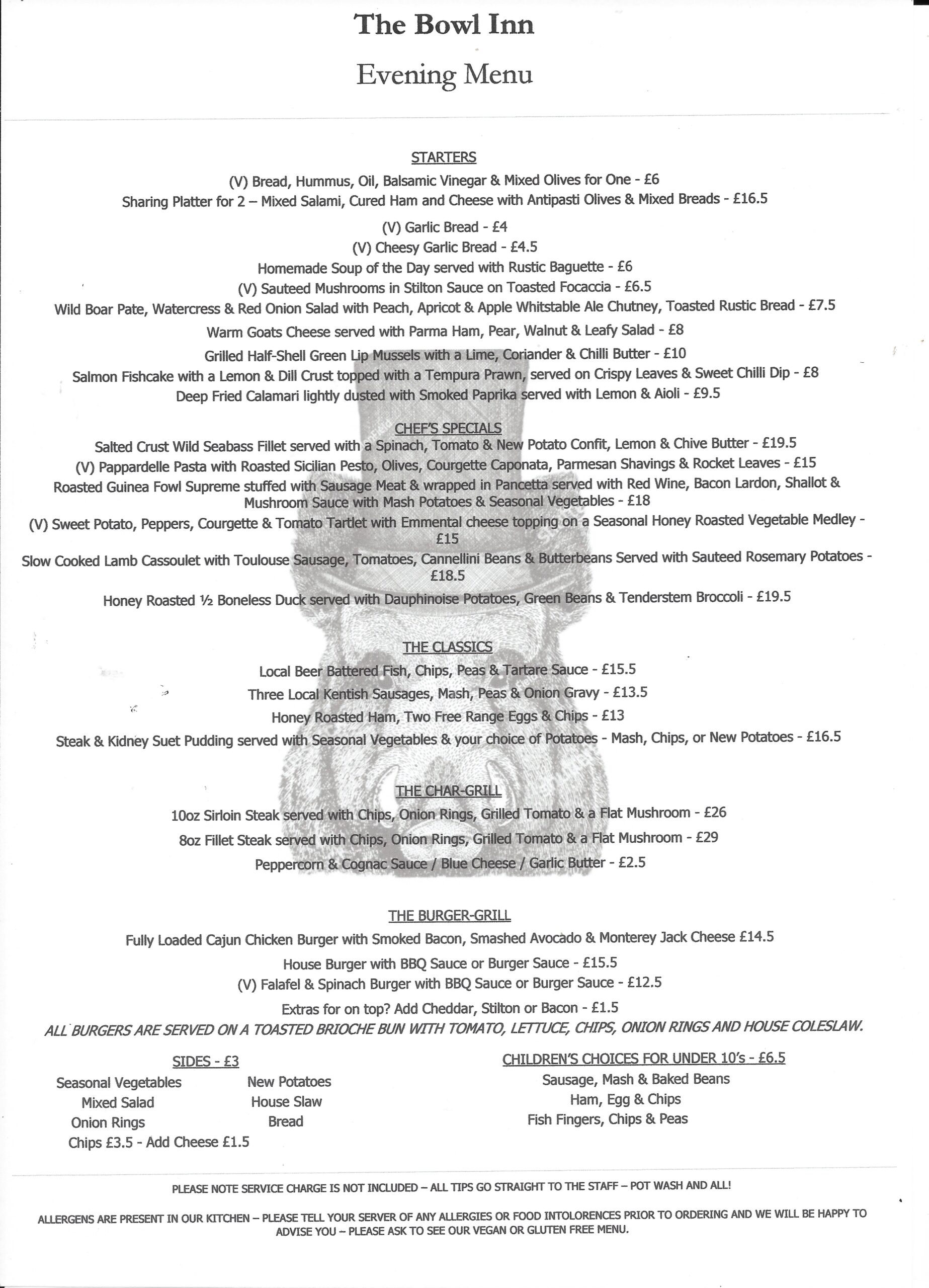 Dining - The Bowl Inn Charing