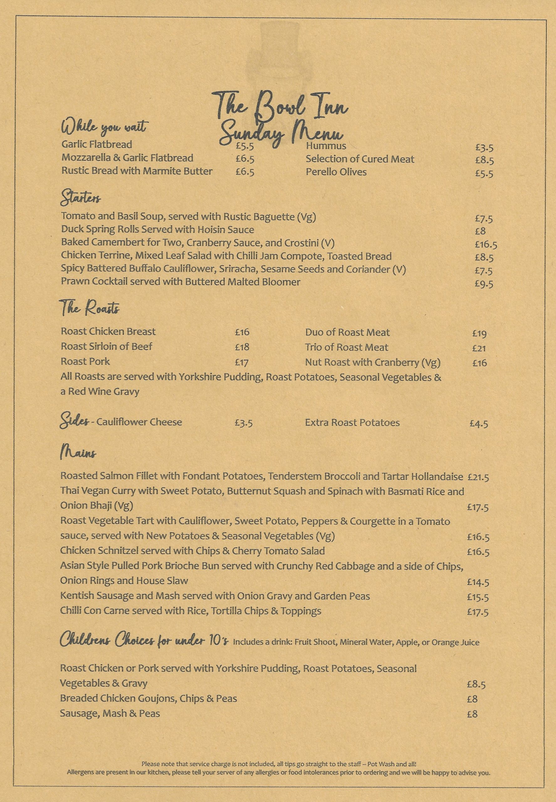 Dining - The Bowl Inn Charing