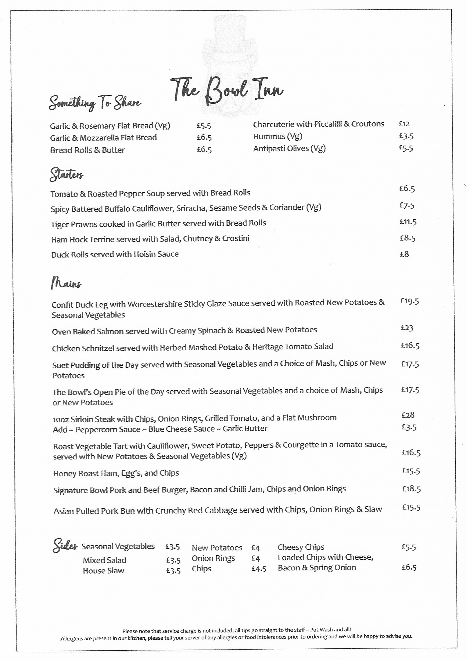 Dining - The Bowl Inn Charing