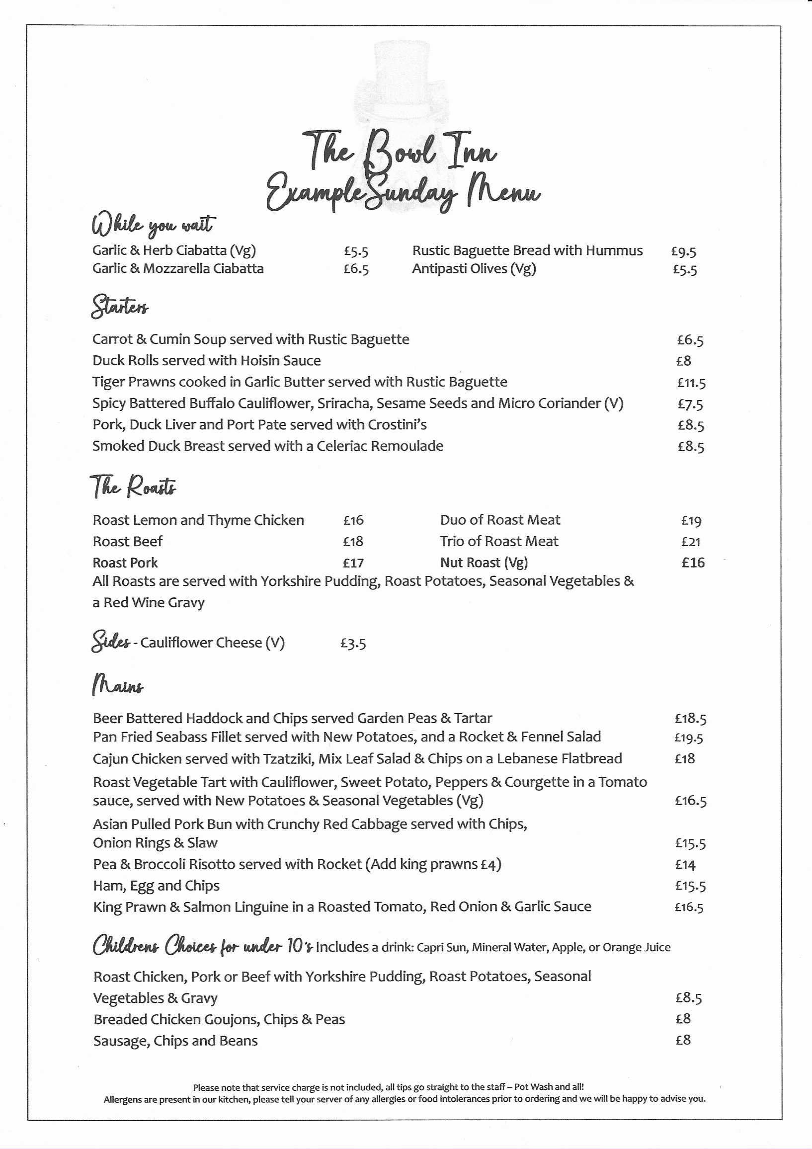 Dining - The Bowl Inn Charing