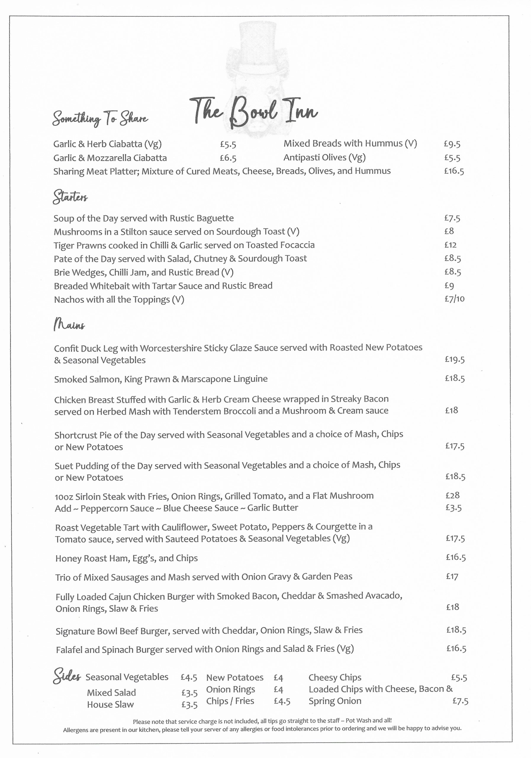 Dining - The Bowl Inn Charing